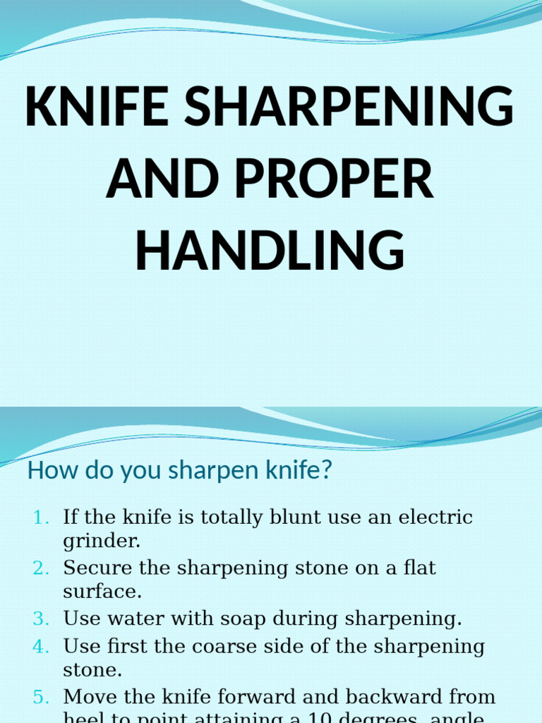 Knife Handling and Sharpening | PDF | Knife | Blade