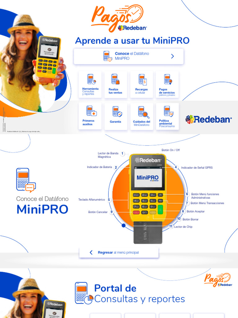 Instructivo MiniPRO Pagos Redeban Interactivo 15.09.21 | PDF | Tarjeta de crédito | Spamming