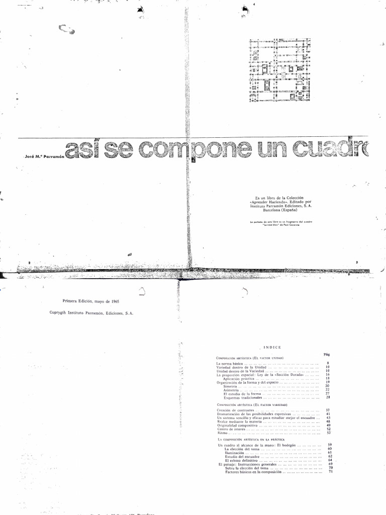 Asi Se Compone Un Cuadro Jose M Parramon | PDF