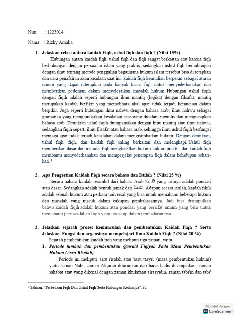 Rizky Amalia Uts Kaidah Fiqh | PDF