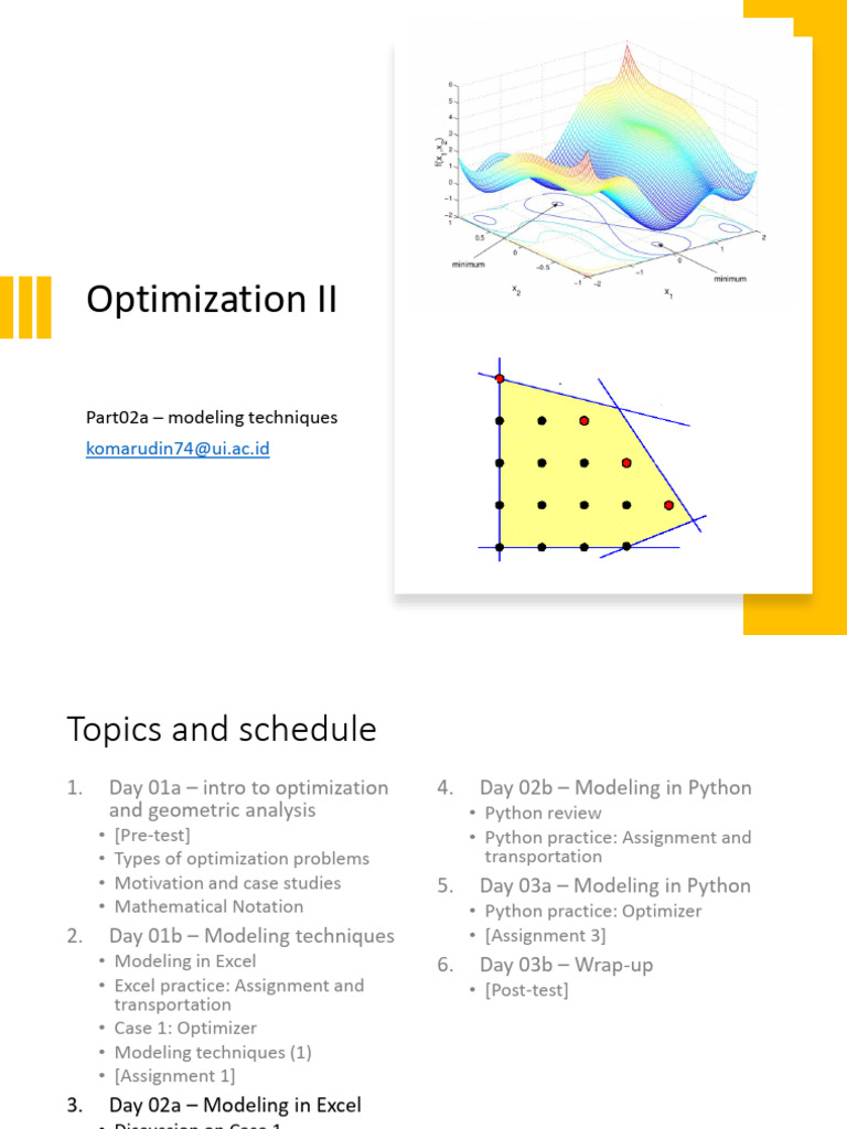 02a - Optimasi II - Modeling Techniques - 2024 - Ver2 | PDF | Mathematical Optimization ...