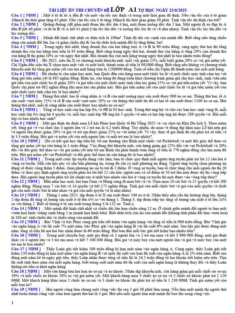 Ndm Ngày 01 Ts Khóa Học Ts | PDF