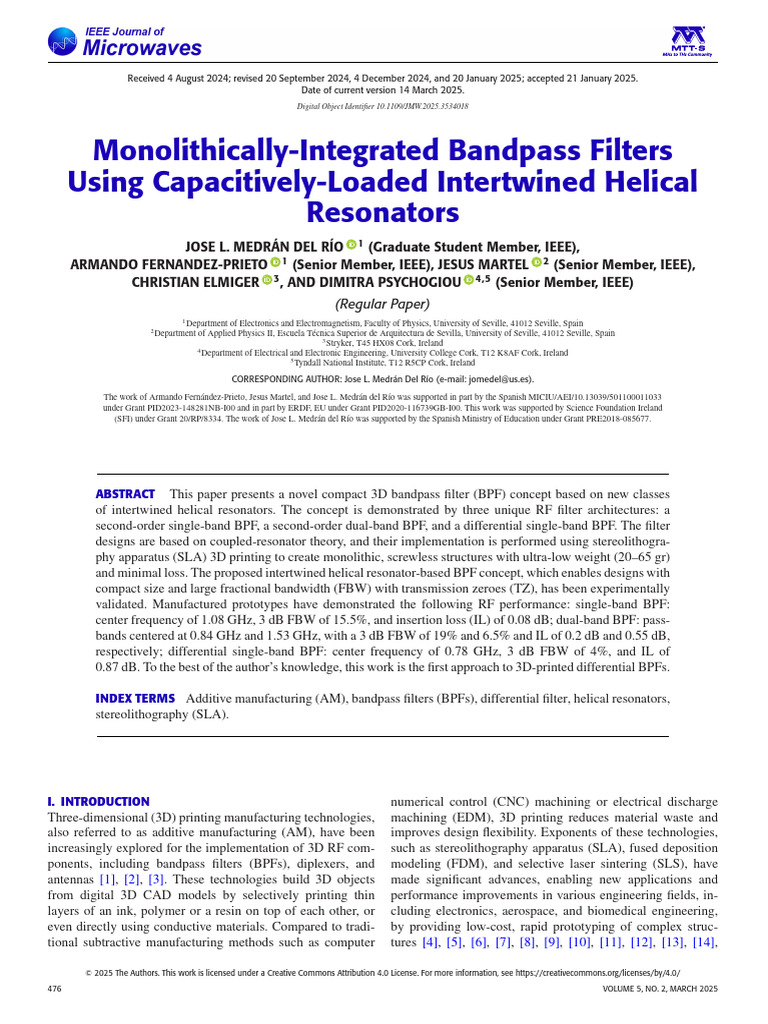 Monolithically-Integrated Bandpass Filters Using Capacitively-Loaded ...