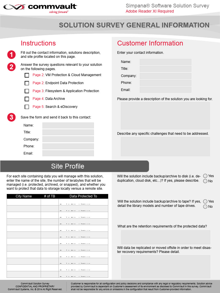 Commvault Solution Survey | PDF | Virtual Machine | Backup