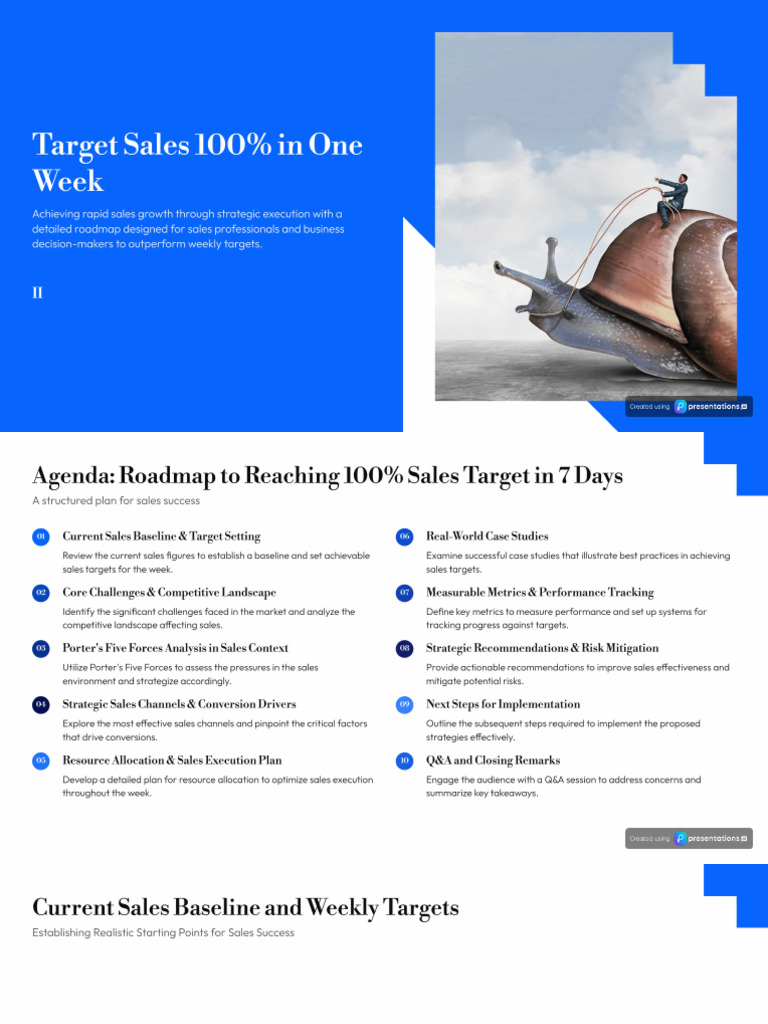 Target Sales 100% in One Week | PDF