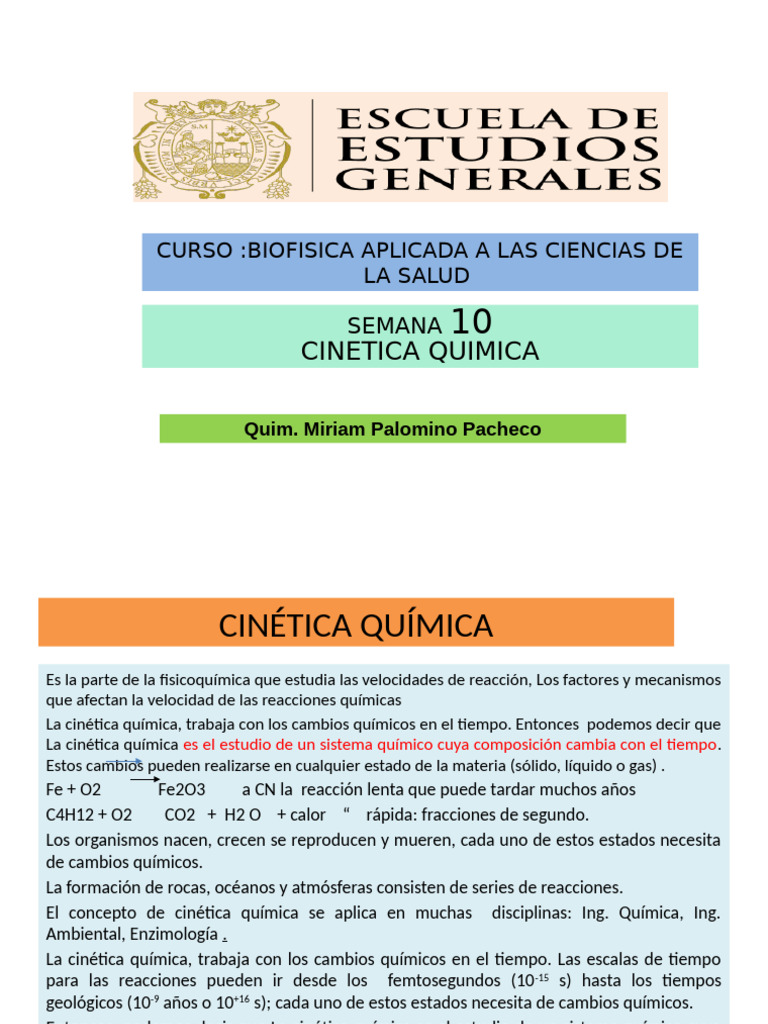 Cinética Química | PDF | Catálisis | Cinética química