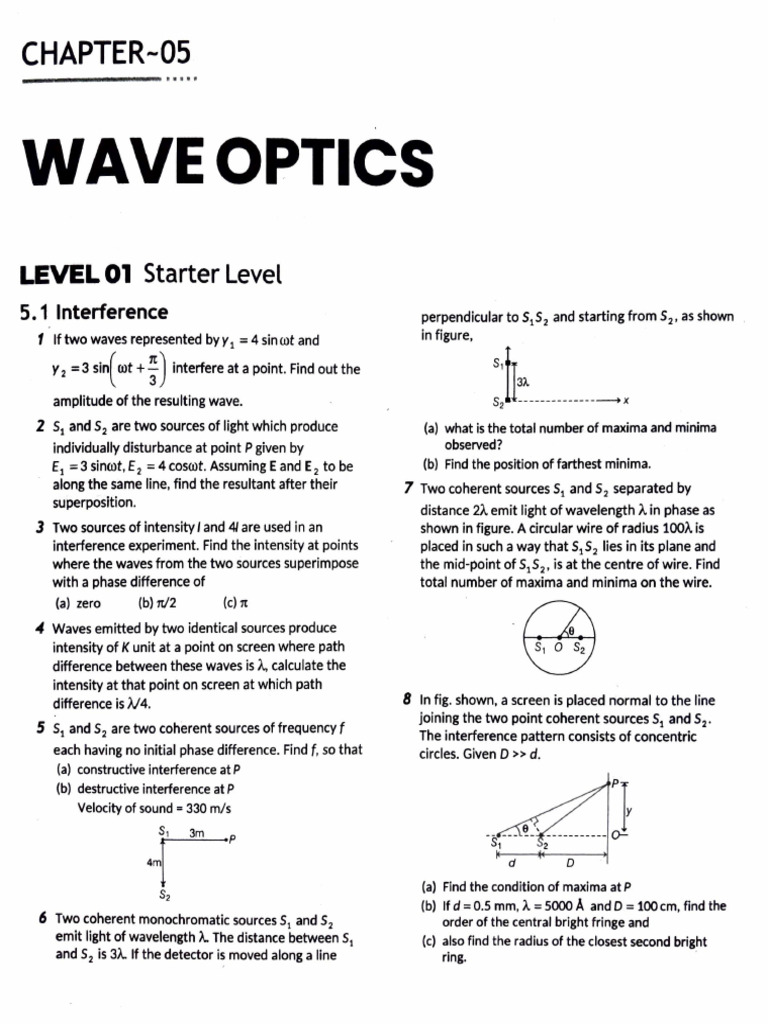 5.1) Wave Optics Assignment | PDF