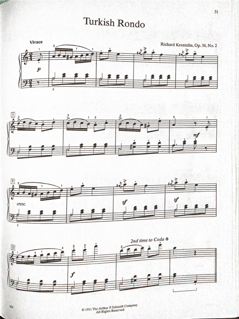 Turkish Rondo by R. Krentzlin | PDF