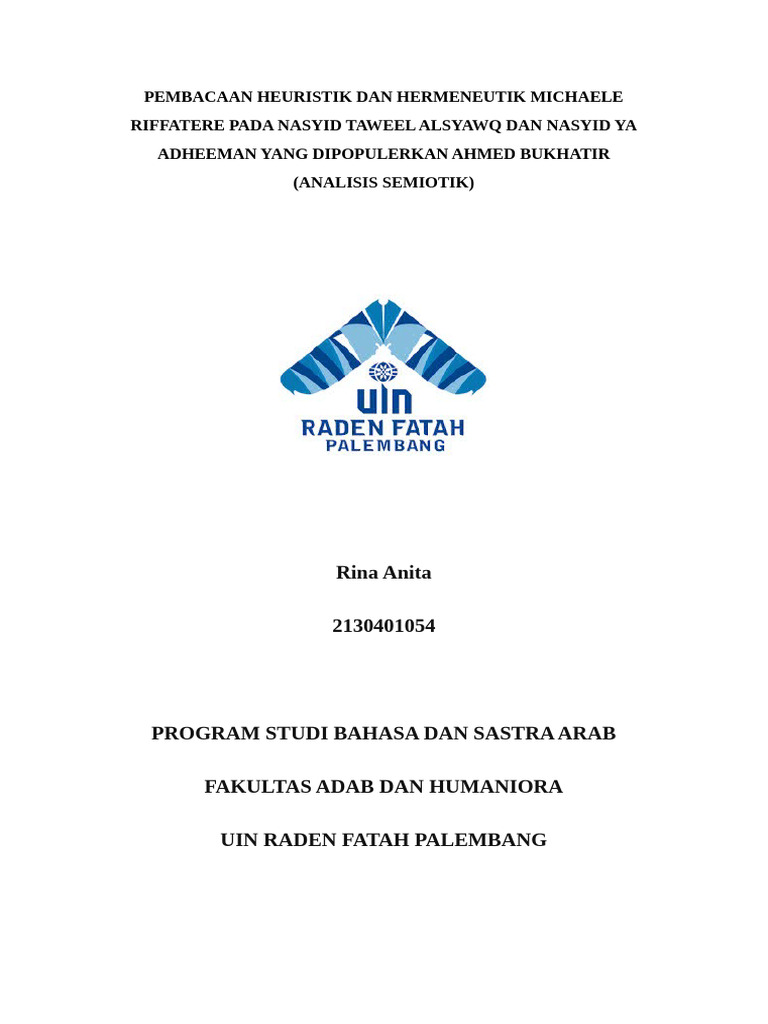 Proposal Rina Cantik 3 | PDF