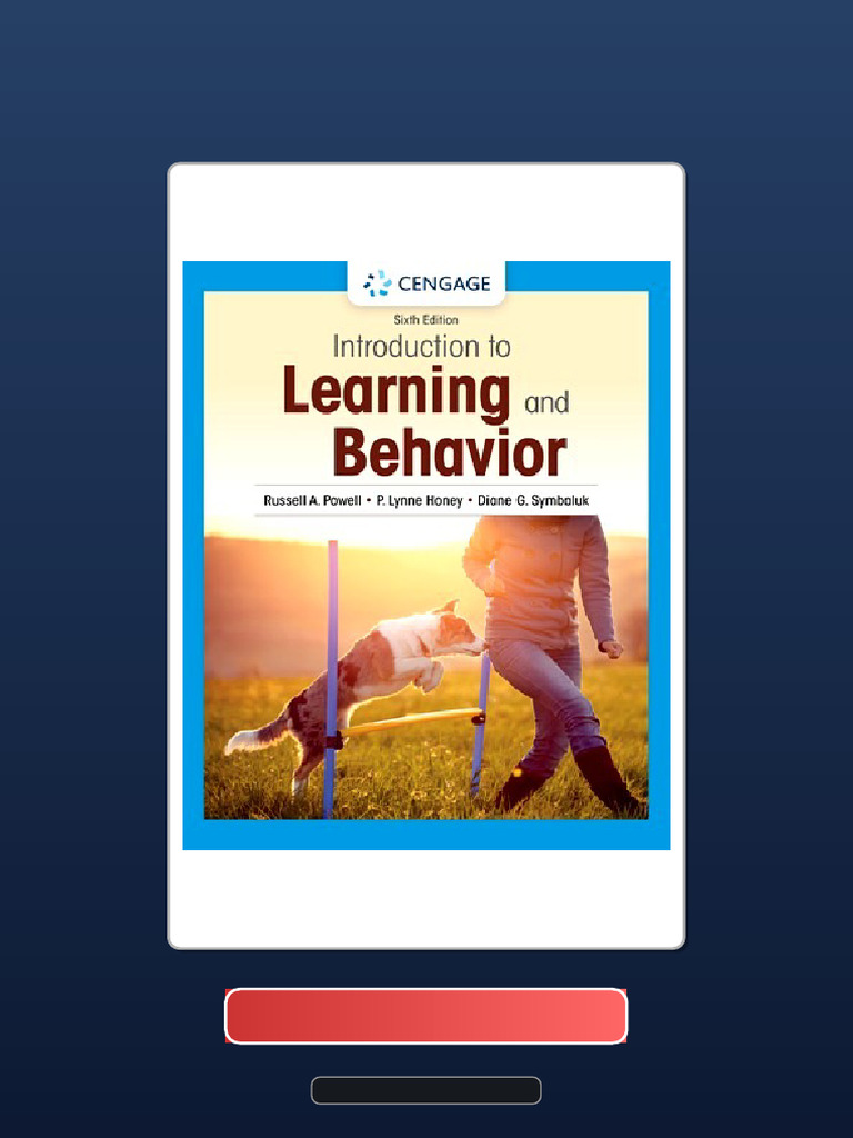 Introduction To Learning and Behavior 6th Edition Powell Full Download ...