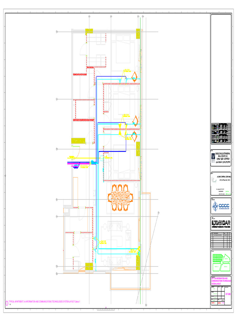 ICT System Layout for Apartment 3-A | PDF | Technical Drawing | Drawing