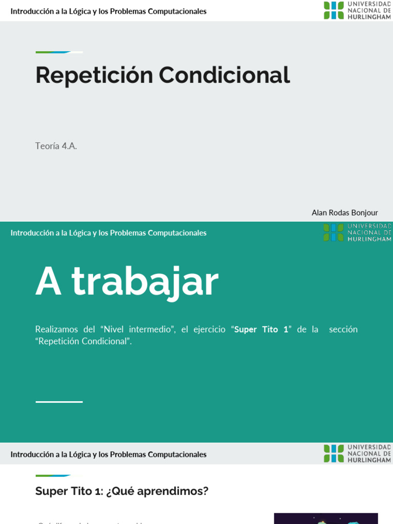 T4.a. Repetición Condicional | PDF | Programa de computadora | Programación