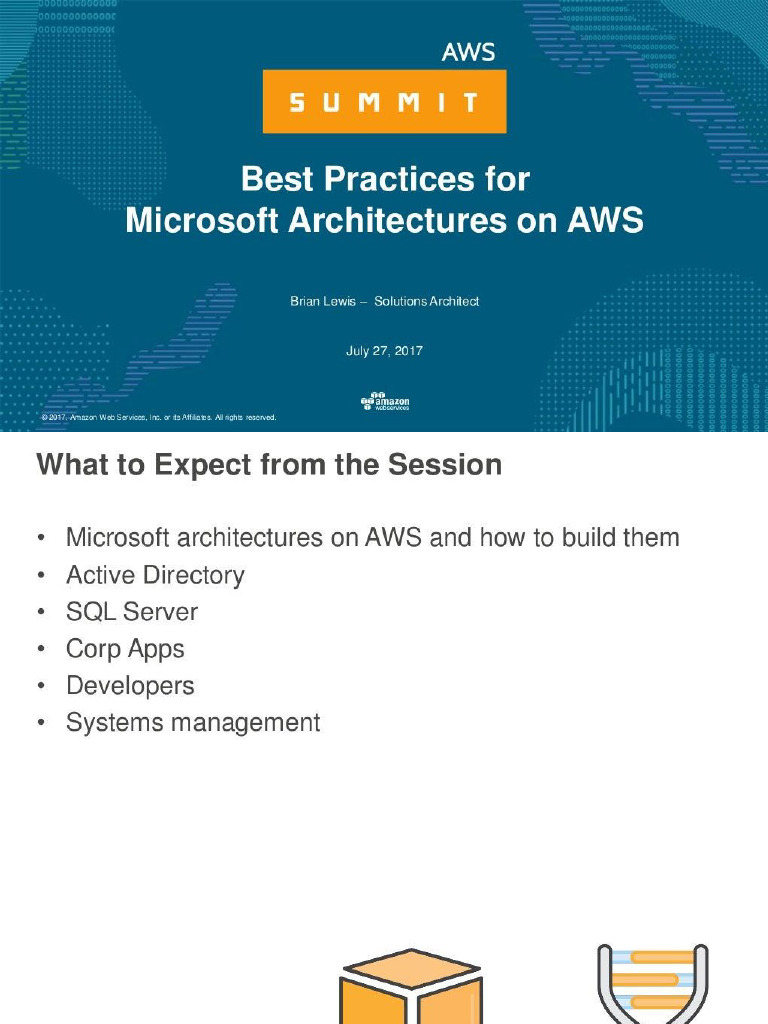 Microsoft Architectures On AWS - Best Practices | PDF