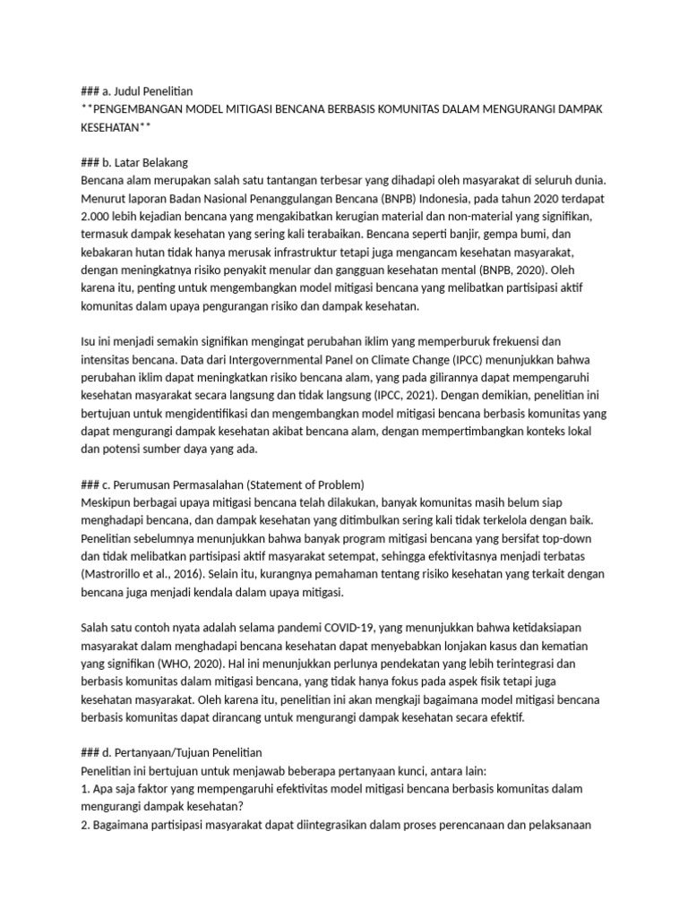 Proposal Disertasi | PDF