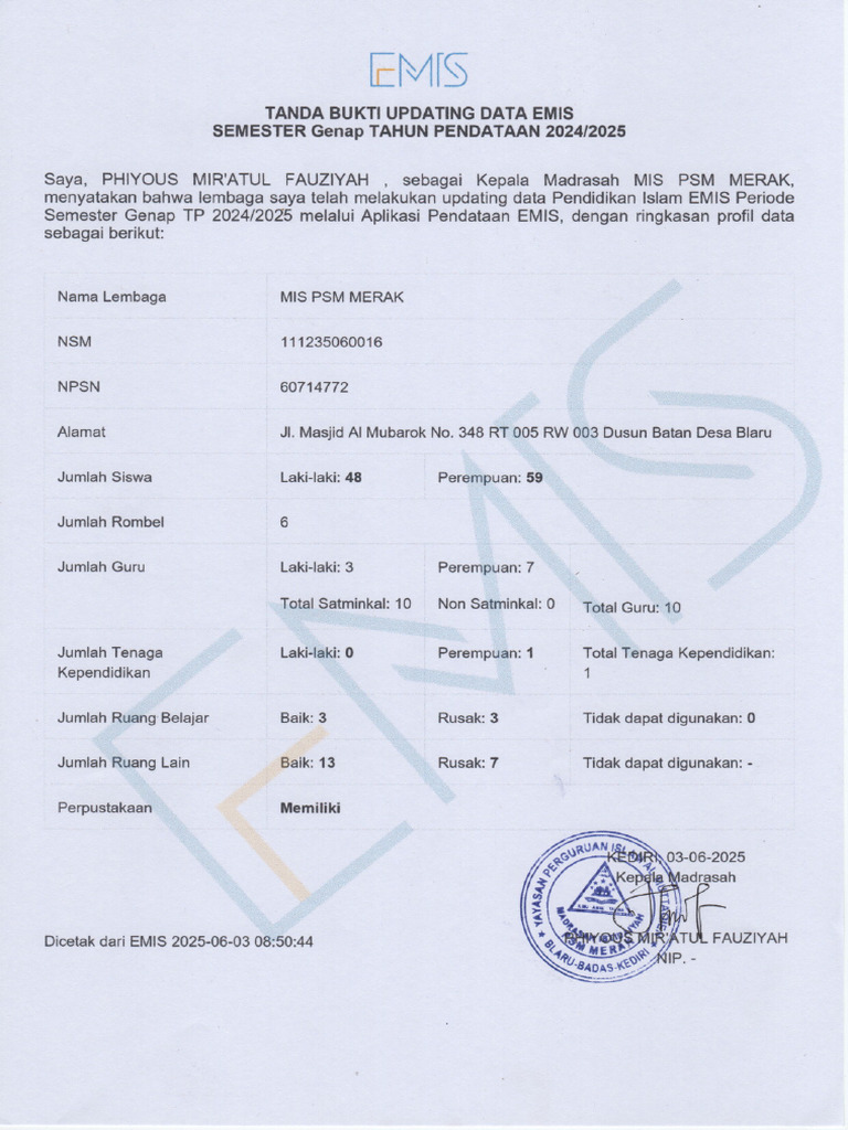 BAP 2024 2025 Genap 111235060016 | PDF