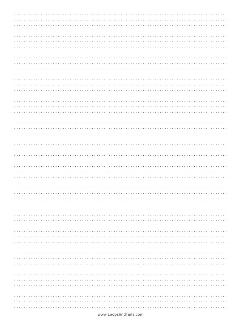 Blank Handwriting Worksheet Dashed3 | PDF