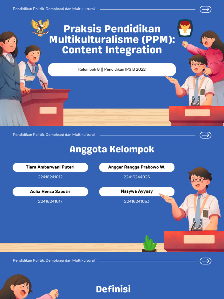 KEL.8 Praksis Pendidikan Multikulturalisme (PPM) Content Integration _compressed | PDF