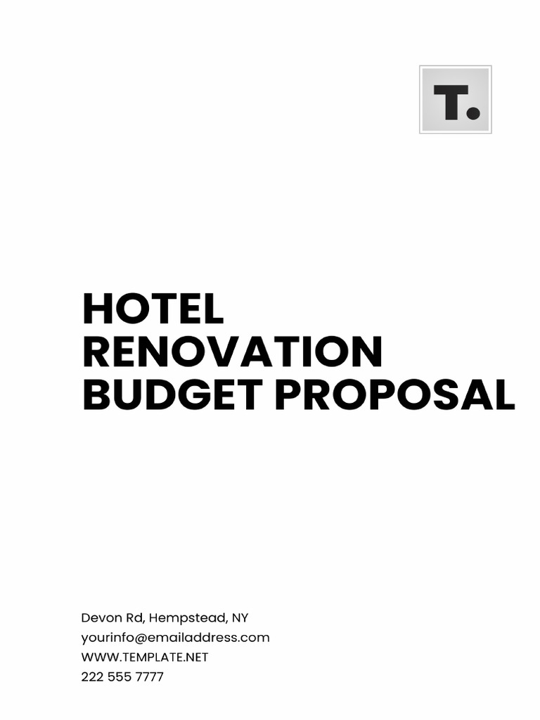Hotel Renovation Budget Proposal Template | PDF