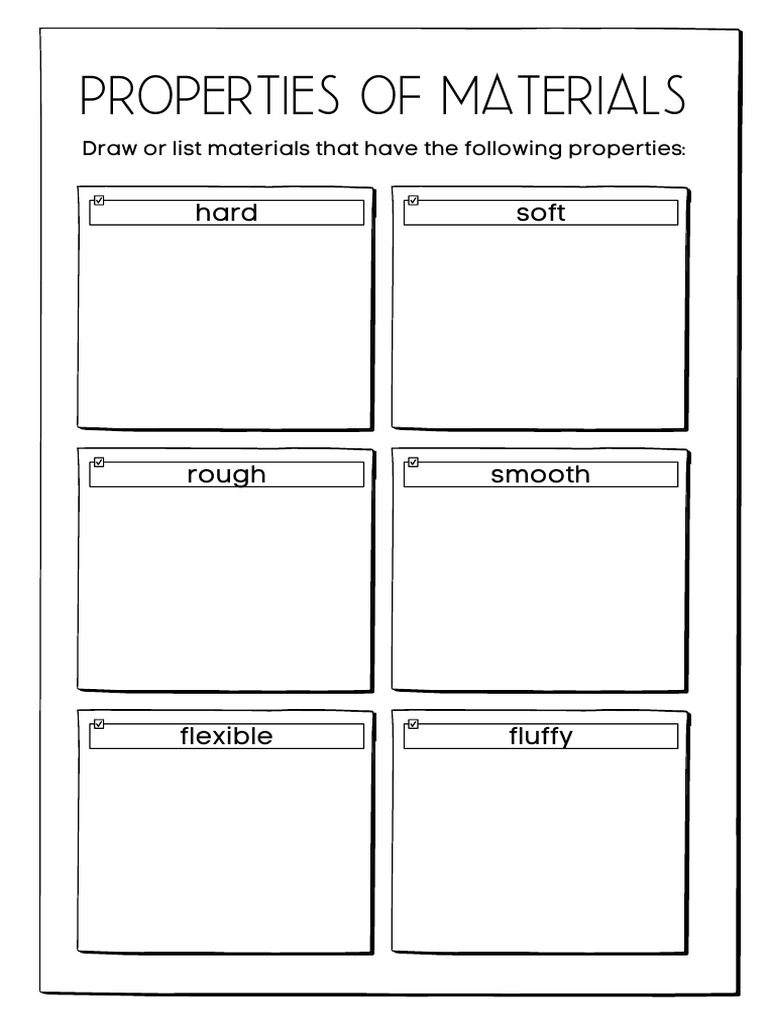 Purple Yellow Properties of Materials Science Worksheet | PDF