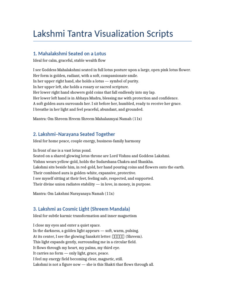 Lakshmi Tantra Visualization Scripts | PDF