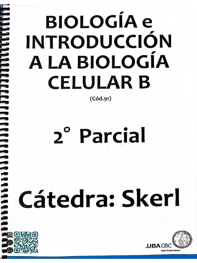 Biologia 91 CBC Catedra Skerl 2do Parcial | PDF