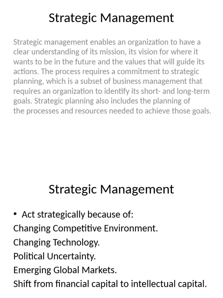 Strategic Management | PDF | Strategic Management | Goal