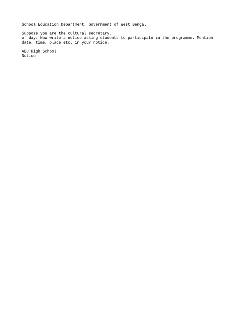 Cultural Program Participation Notice | PDF
