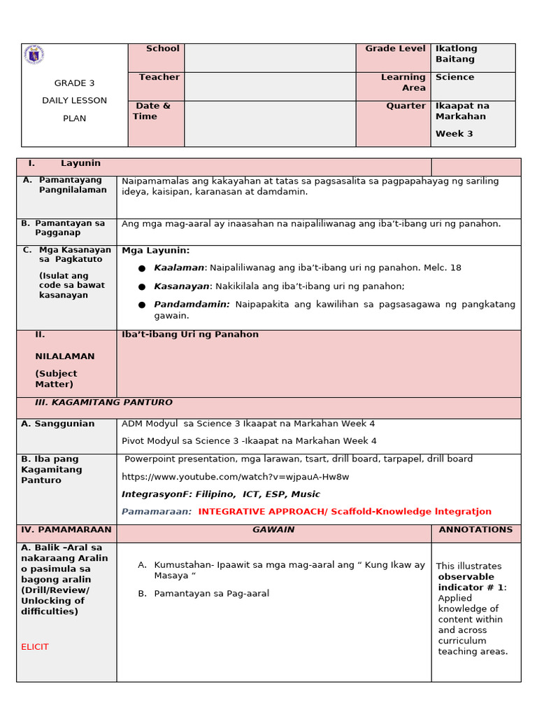 Cot-Science 3-Q4-W3 | PDF