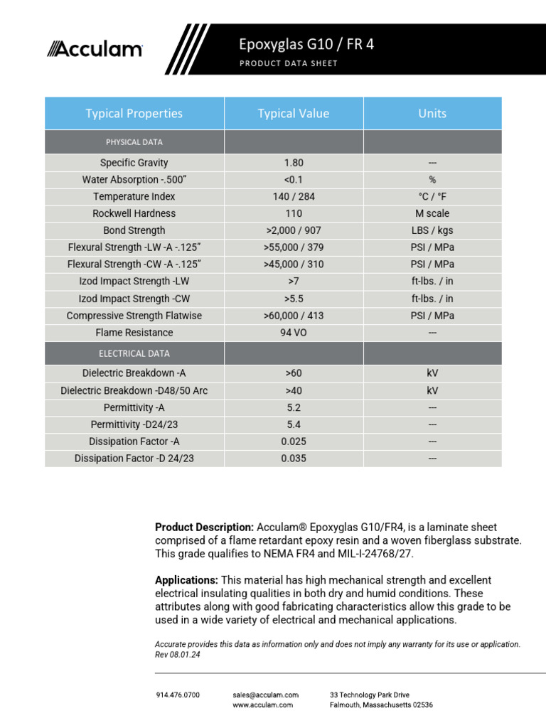 G10/FR4 Epoxyglas Material Datasheet | PDF | Mechanical Engineering ...