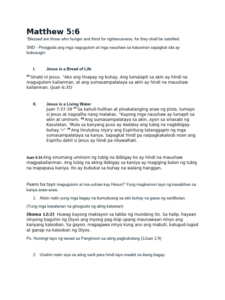 Matthew 5 | PDF