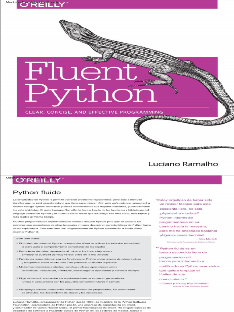 666635678 Fluent Python Clear Concise and Effective Programming Espanol Parte 1 | PDF