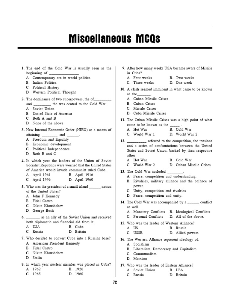 Cuban Missile Crisis: Superpower Tensions | PDF | Soviet Union | World ...