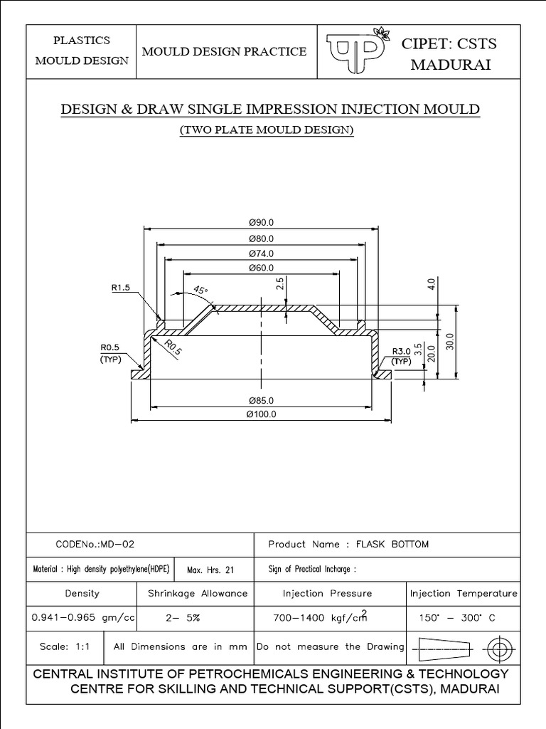 MD 02 - Single Impression Mould Model | PDF