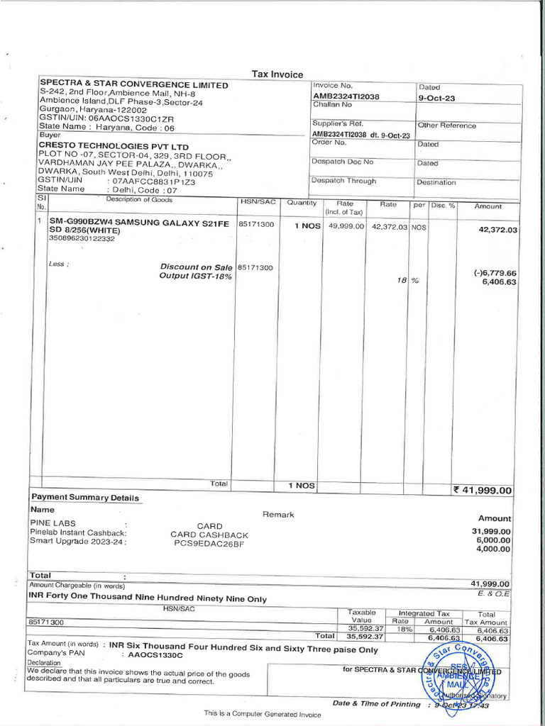 Mobile Invoice | PDF