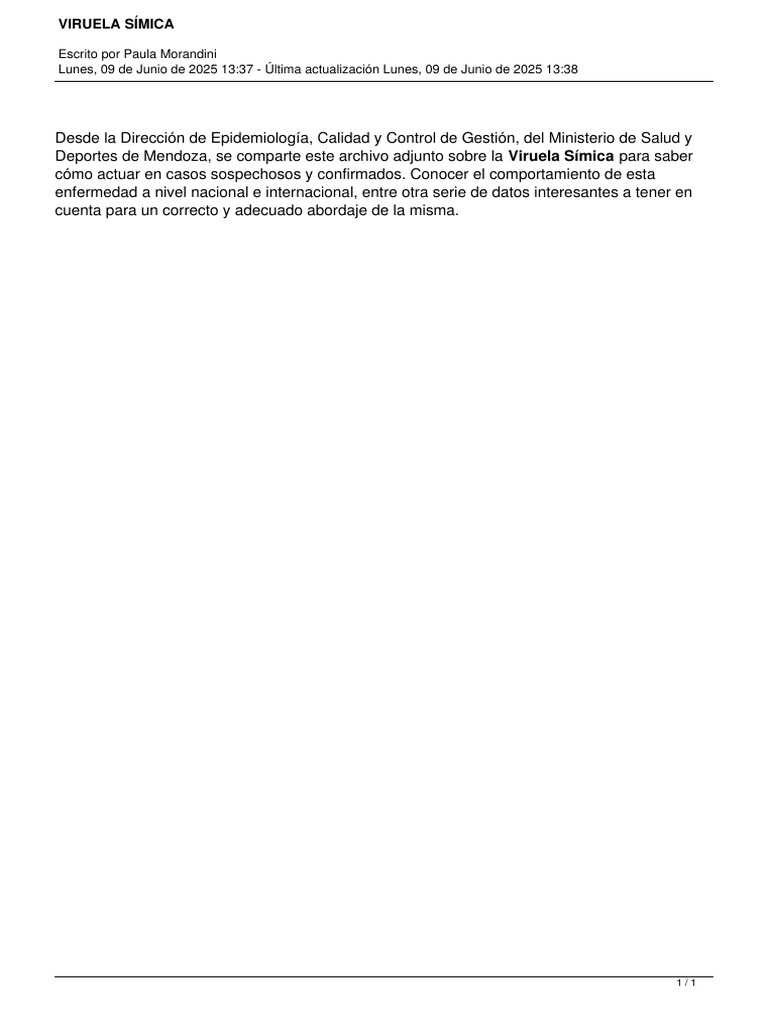Viruela Simica | PDF