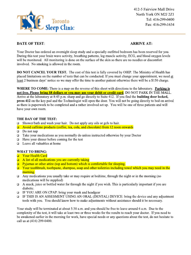 Sleep Instruction | PDF