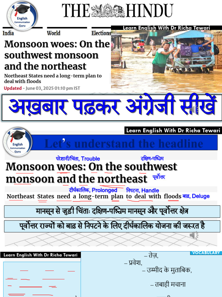 The Hindu Newspaper117Monsoon Woes | PDF | Verb | Monsoon