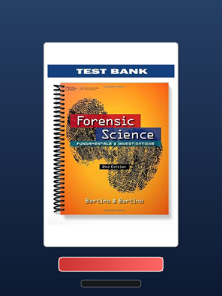 Verified PDF Download Forensic Science Fundamentals and Investigations 2nd Edition by Bertino ...