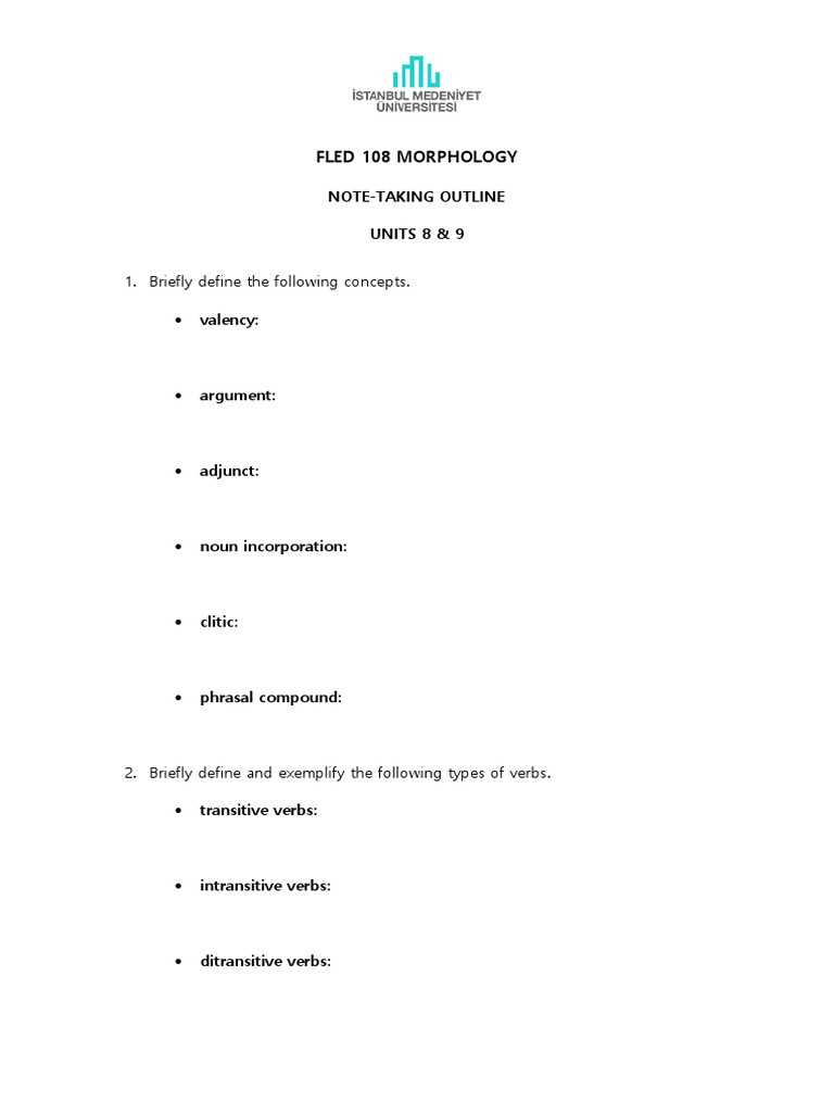 FLED 108 Handout_Unit 8 and 9.Docx | PDF