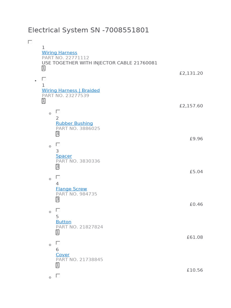 TAD 850 Electrical Harness | PDF | Electrical Connector | Components