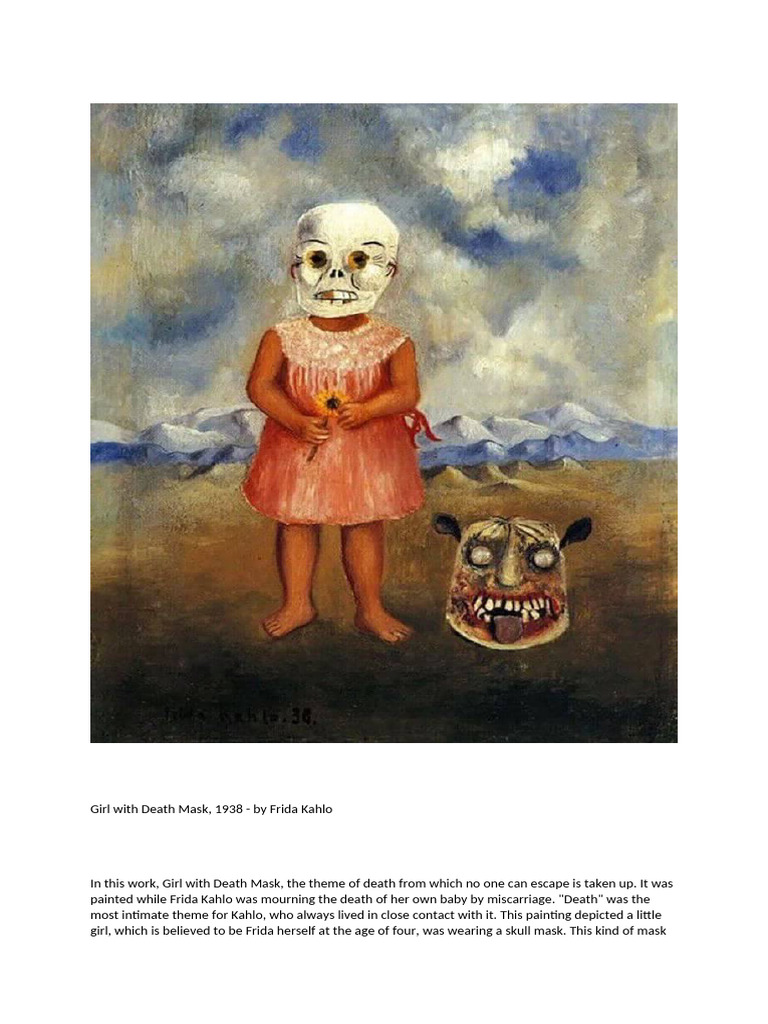 Frida Kahlo's Girl with Death Mask | PDF