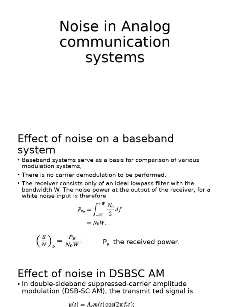 Noise in Analog Communication Systems | PDF