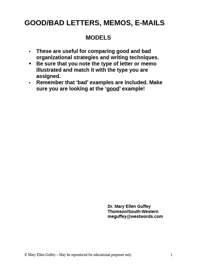 Good vs. Bad Business Writing Examples | PDF | Electrical Wiring | Parking