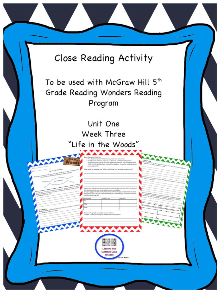 Life in The Woods - 5th Grade Reading Wonders Unit One by ...