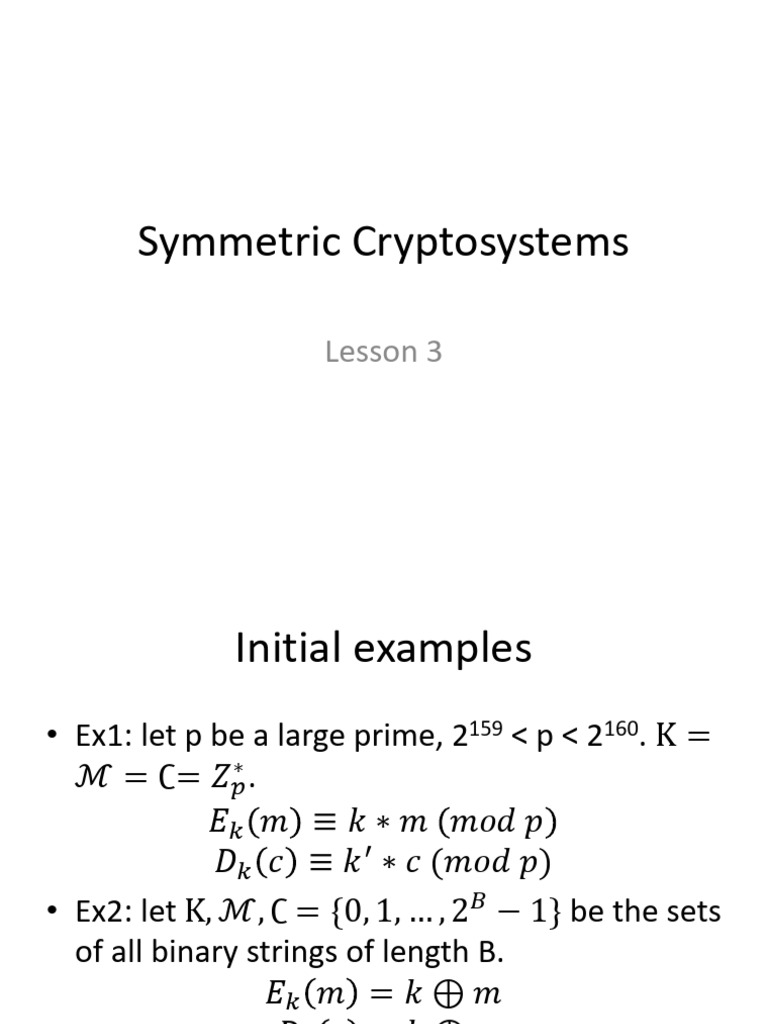 Understanding Symmetric Cryptosystems | PDF