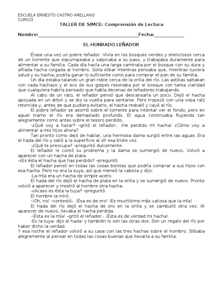 eca 4to guia el honrado leñador