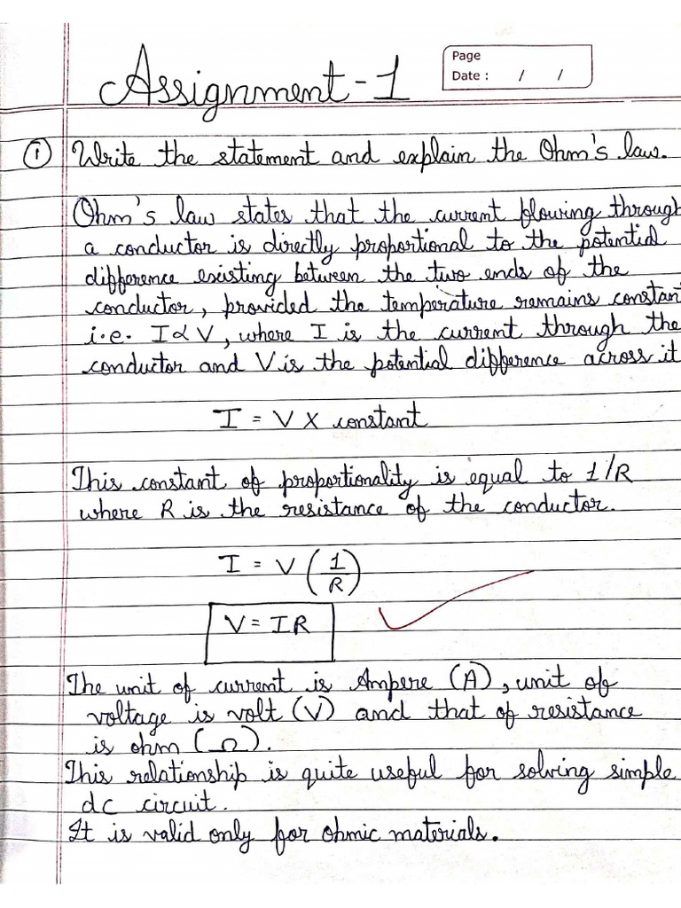 1st Year BEEE Assignment 1 | PDF