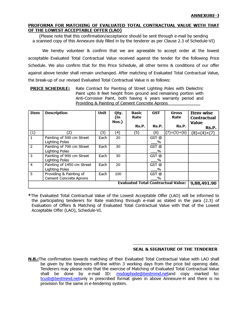 Proforma For Rate Matching | PDF | Business Law | Common Law