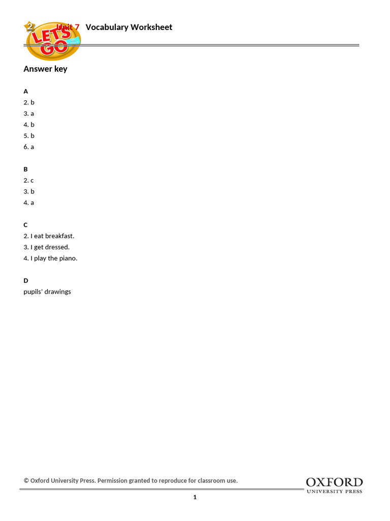 LG2 U7 Review Vocab Answer Key | PDF