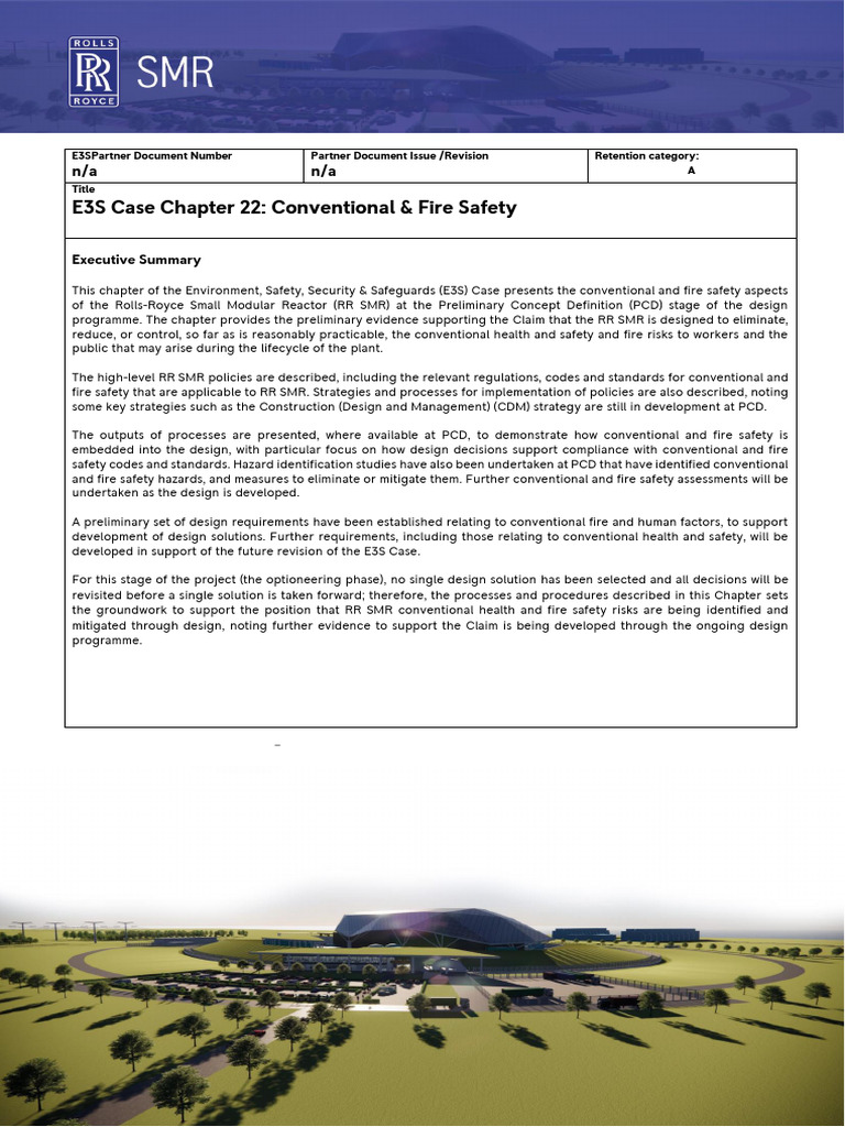 RR SMR E3s Case Chapter 22 Conventional & Fire Safety Issue 1 | PDF ...